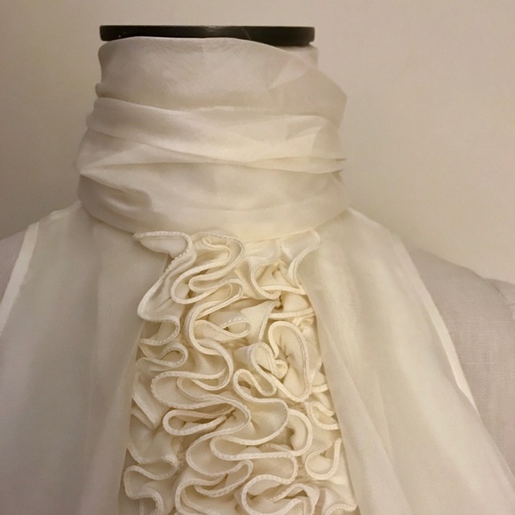 Robin Brouillette | Dresses | Robin Brouilette Cream Chiffon Cocktail ...